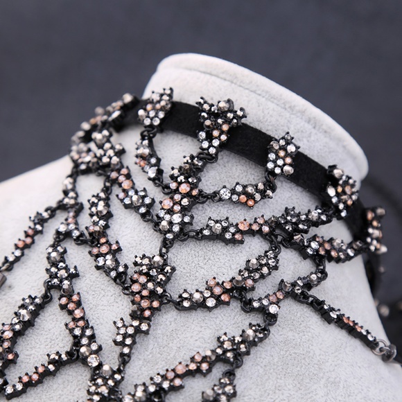 Zara | Jewelry | Zara Cascading Gem Choker | Poshmark